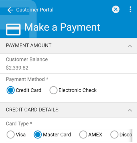 Customer Portal Landing